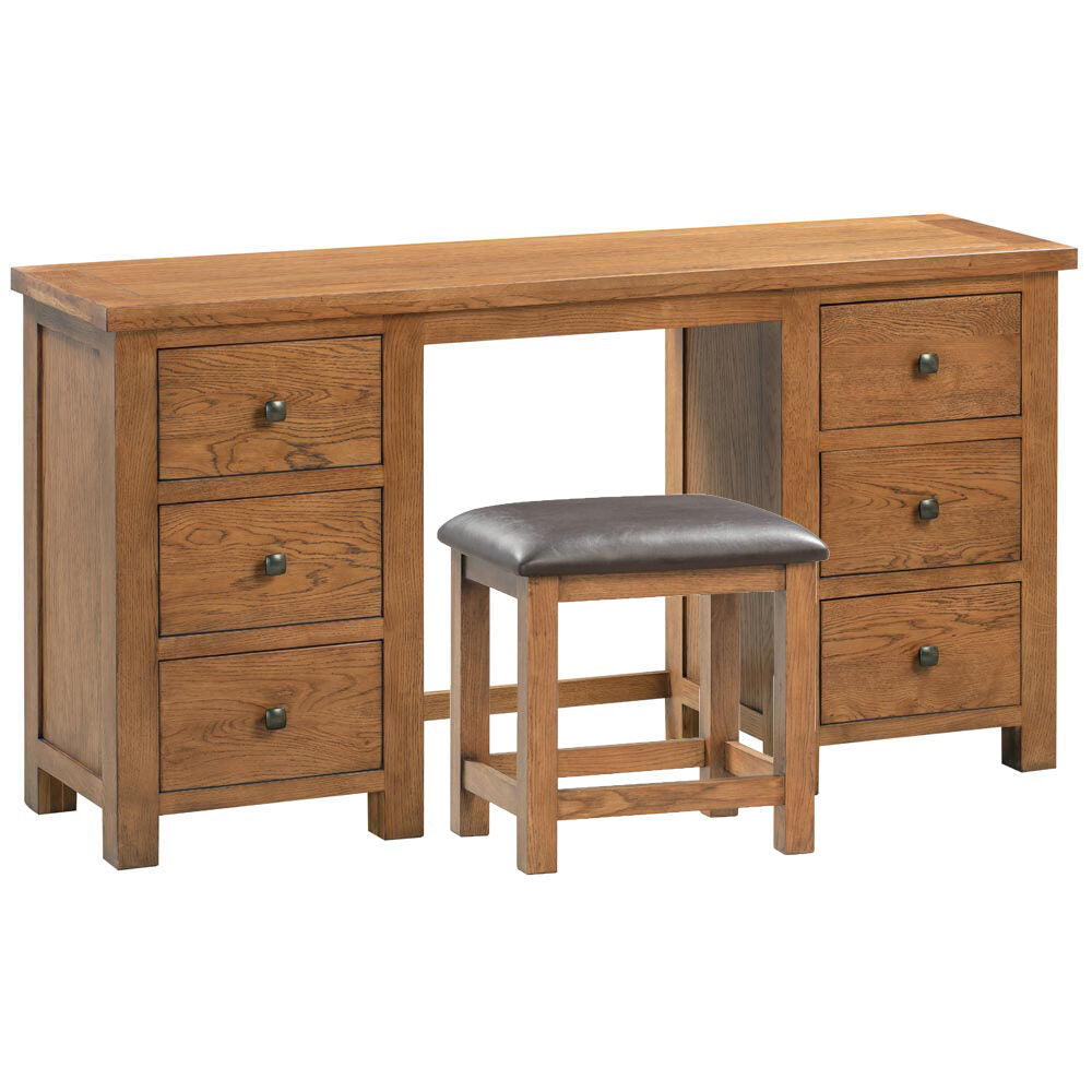 double pedestal dressing table