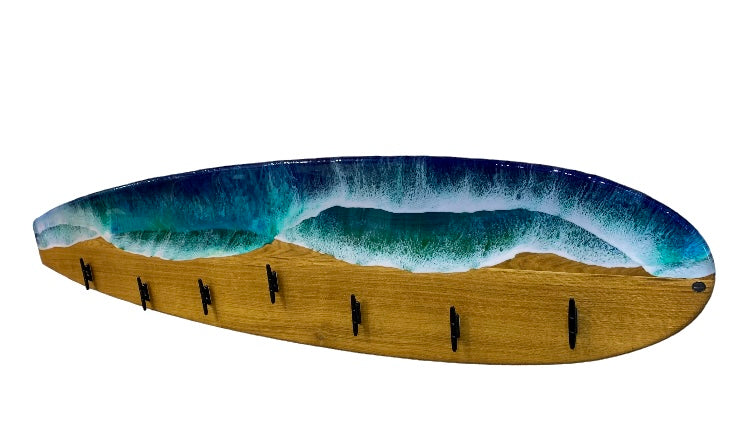 Surfboard Wall Art/Coat Rack – Jersey Oak Furniture