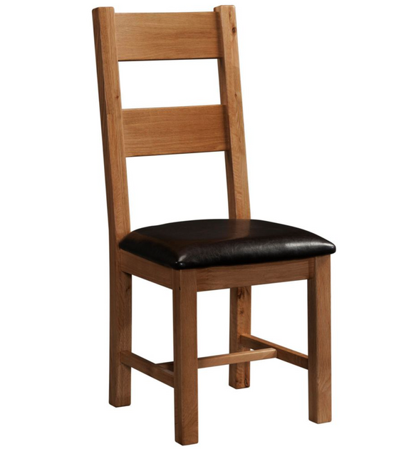 Derwent Rustic Ladder Back Chair – Jersey Oak Furniture