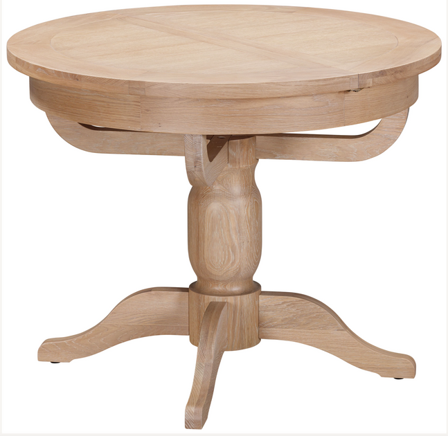Winchester Oak Round Extending Dining Table – Jersey Oak Furniture