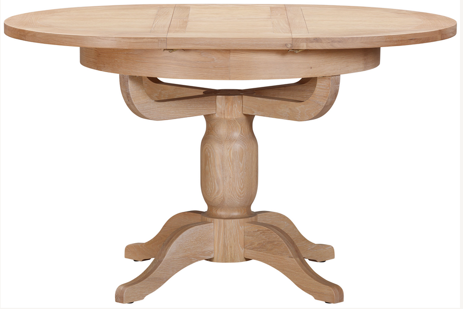 Winchester Oak Round Extending Dining Table – Jersey Oak Furniture