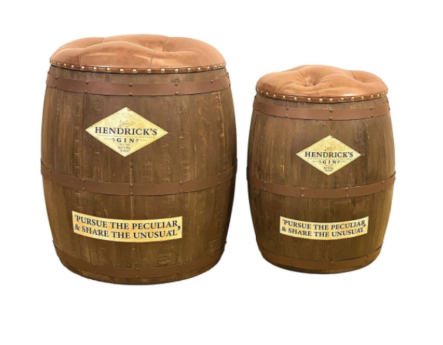 Hendricks Barrel Storage Stool – Jersey Oak Furniture