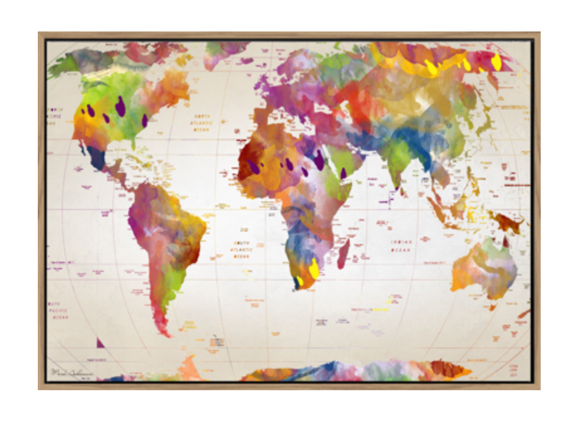 Artko Map of the World – Jersey Oak Furniture