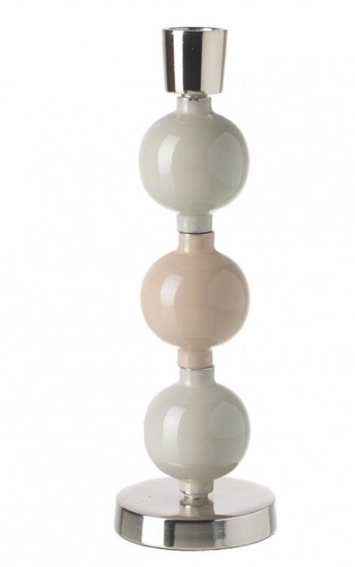 ANYA CANDLESTICK SAGE/BLUSH H110X80MM – Jersey Oak Furniture