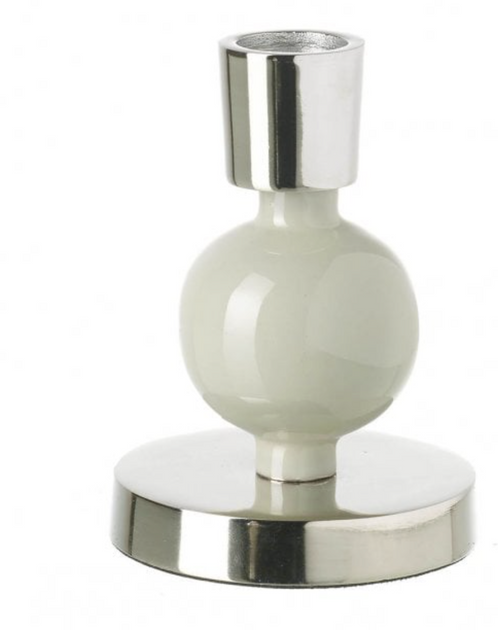 ANYA CANDLESTICK SAGE H110X80MM ALUMINIUM – Jersey Oak Furniture